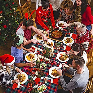 CCINEE 24PCS Christmas Socks Decoration Tableware Holders Red Felt Christmas Stockings with Golden Trim Spoon Knife Fork Bags Candy Pouch Bags Mini Stockings for Silverware Xmas Party Dinner Decor