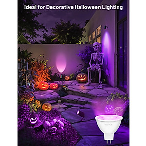 MCDYLUK LED MR16 Blue Light Bulb 4W, 20W 35W 50W Halogen Equivalent, 12V Low Voltage GU5.3 Bi-Pin Led Blue Bulbs for Halloween Outdoor Landscape Yard Garden Tree Pool Holiday Lighting, 38 Deg, 6 Pack