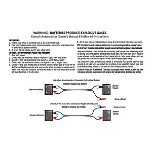 GOHAWKTEQ G5204C 4 Gauge 500A 20FT Heavy Duty Jumper Battery Cables Booster Jump Starter Replaces# AA-003-1A