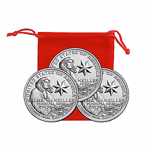 2022 P, D, S Wilma Mankiller, American Women Quarter Series 3 Coin Set in Red Velvet Bag Uncirculated