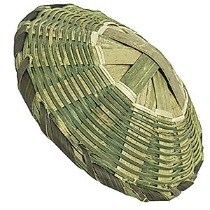 Zerodeko Wok Sticky Rice Cooking Steamer Basket Wicker Lid Traditional Replacement Steamer Basket Lid Wicker Woven Lid Rice Base for Bottom Containers