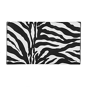 JNB Synthetic Leather Zebra Print Envelope Clutch, White