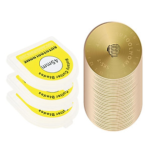 Titanium Coated 45mm Rotary Cutter Blades 50 Pack Replacement Rotary Blades for Fabric Paper Arts Crafts Quilting Scrapbooking Sewing, Sharp and Durable Wholesale