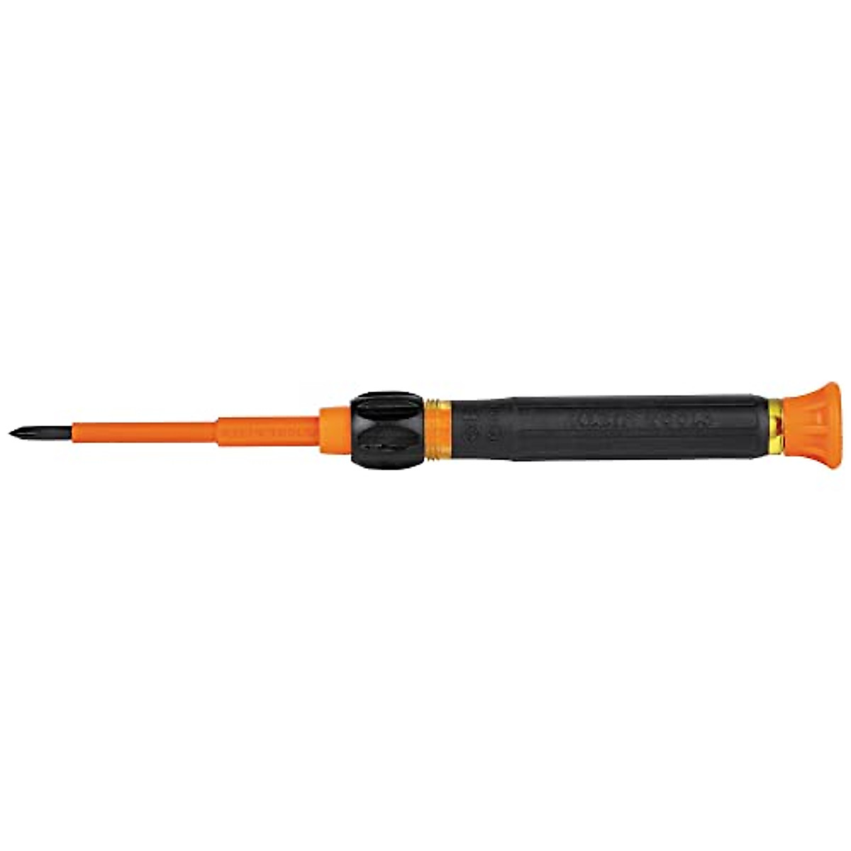 Klein Tools 32581INS Precision Screwdriver, 2-in-1 Insulated Screwdriver with No. 0 Phillips and 1/8-Inch Slotted Bits
