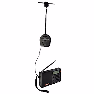 XHDATA AN-80 Shortwave Reel Antenna FM SW External Antenna Whip Antenna to Improve Signal Reception Suitable for FM SW Radio