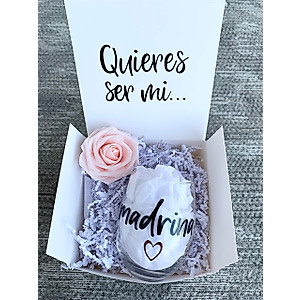 Madrina Gift, Godmother Proposal Gift, Godmother Box, Will you be my Godmother, Baptism Godmother, Godmother Wine glass, Godparent Gift, Madrina Proposal Gift, Madrina