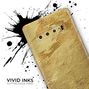 DesignSkinz Molten Gold Digital Foil Swirl V6 Protective Vinyl Decal Wrap Skin Cover Compatible with The Samsung Galaxy S20 (Screen Trim & Back Glass Skin)