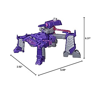 Transformers Toys Cyberverse Deluxe Class Shockwave Action Figure, Shock Blast Attack Move and Build-A-Figure Piece, for Kids Ages 6 and Up, 5-inch
