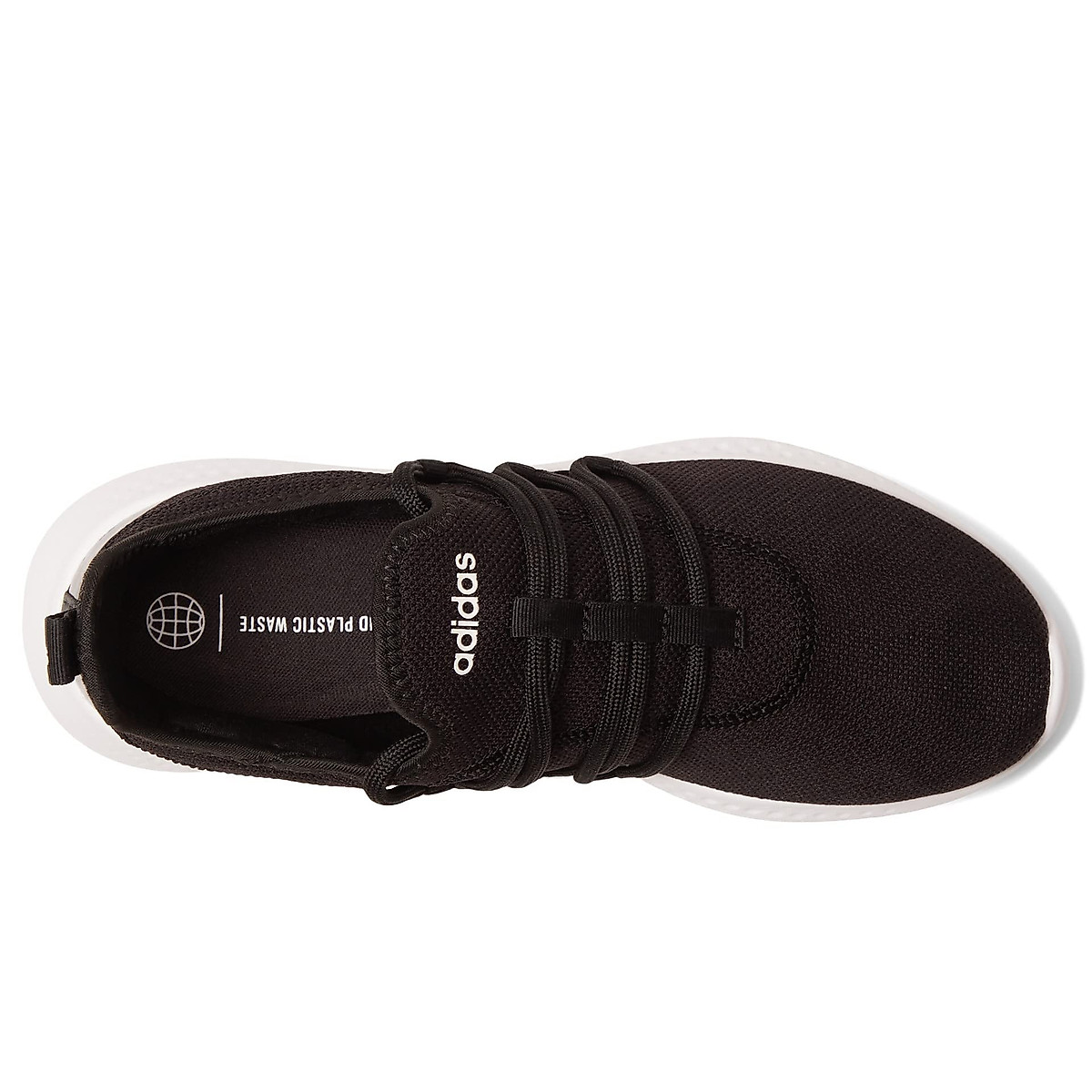 adidas Women's Puremotion Adapt 2.0 Running Shoe, Black/Black/White, 8