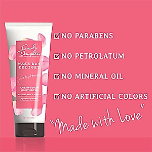 Carol's Daughter Wash Day Delight Cream Serum Moisturizer for Curly Hair, Anti-Frizz, Made with Rose Water and Glycerin, 6.8 Fl Oz