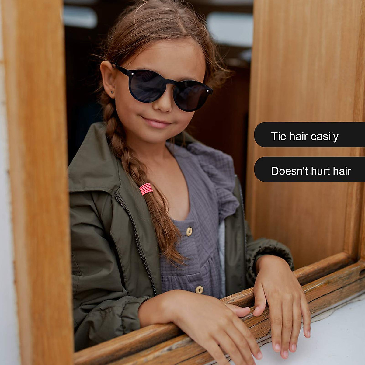 YEEPSYS Kids Hair Ties, 100 pcs Hair Elastic Bands for Toddler and Girls , Baby Multicolor Small Seamless Hair Bands Elastic Ponytail Holders (100 Pcs, Bright Multicolor)