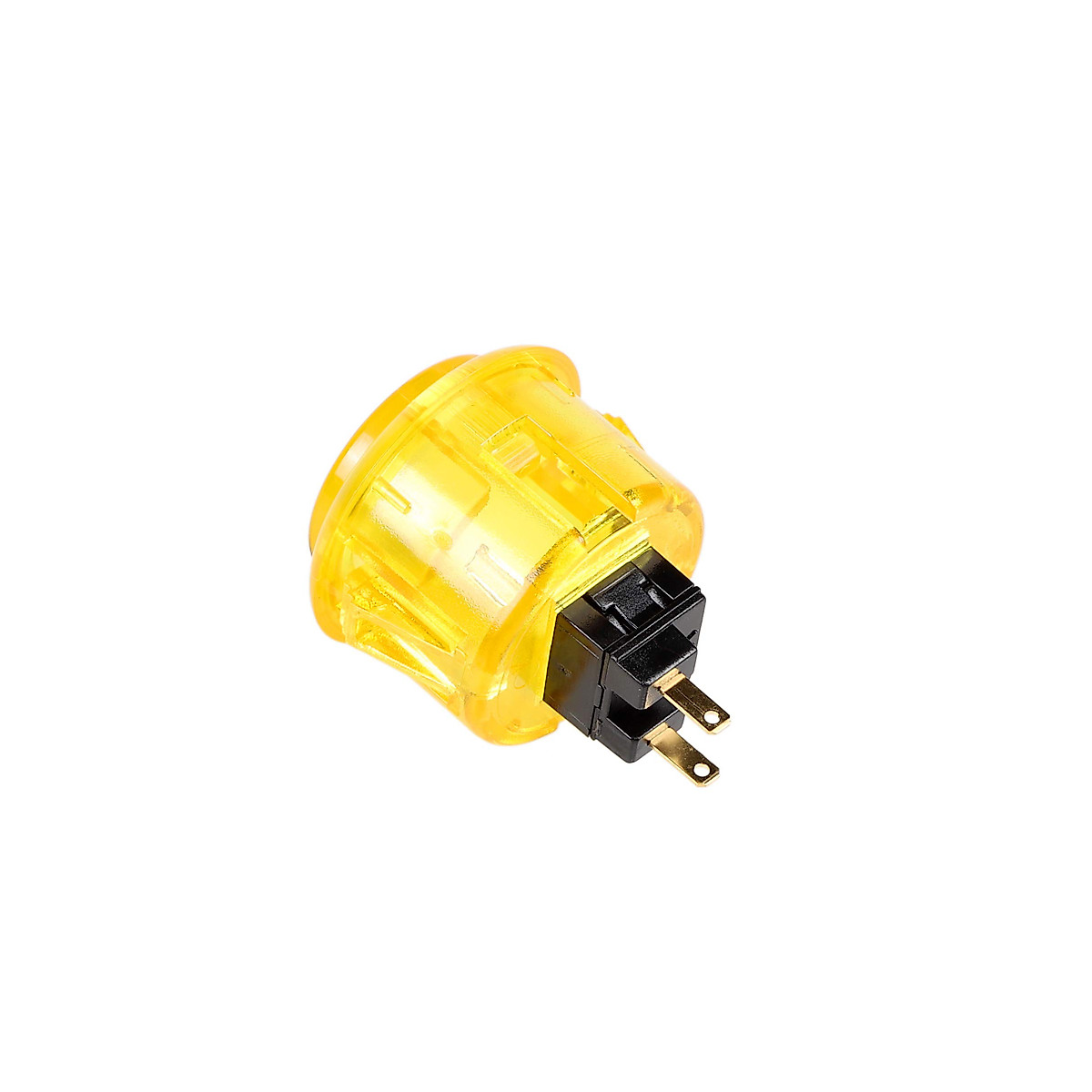 Fosiya 6X Arcade Clear Push Buttons 30mm Replace for Arcade Sanwa Buttons PS2 PS3 XBOX360 Consoles (Clear Yellow)