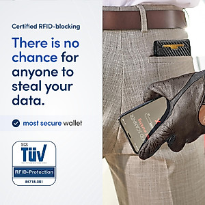 TRAVANDO AirTag* Wallet Mens Wallet with Money Clip Air Tag Wallet Card Holder RFID Blocking Bifold Gifts for Men