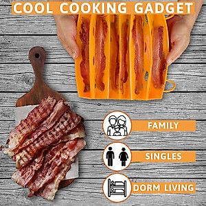 Bad Boy Microwave Bacon Cooker - Crispy Bacon Cooker For Microwave Oven - Microwave Cookware for Crispy, Healthy, and Low Bacon Grease Cooked Bacon - Pack of 1 Bacon Maker