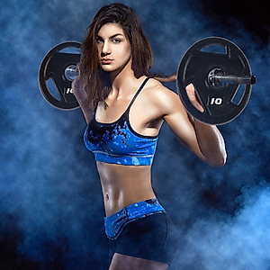 Cast Iron 2-Inch Weight Plate | Rubber Coated Olympic Weight Plate | Barbell Weight Plate Set for Strength Training, Weightlifting and Crossfit, Pair or Single - Multiple Choices Available (10LB, Pair)