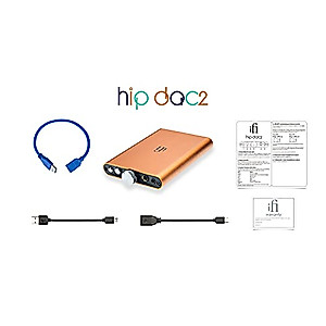 iFi Hip-dac2 - Portable Balanced DAC Headphone Amplifier for Android, iPhone with USB Input Only/Outputs: 3.5mm Unbalanced / 4.4mm Balanced – MQA Decoder