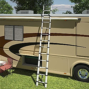 COSCO SmartClose Telescoping Aluminum Ladder with top Cap (300-lb Capacity, 12.5 ft. Ladder with 16 Ft. Max Reach)