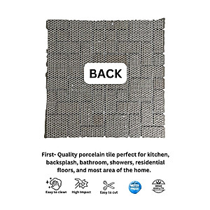 Tenedos TGLFD-RDM-PL Seawater Bluish Green Random Sized Porcelain Glazed Pool Mosaic Floor and Wall Tile for Backsplash, Kitchen, Bathroom, Swimming Pool (1 Sheet)