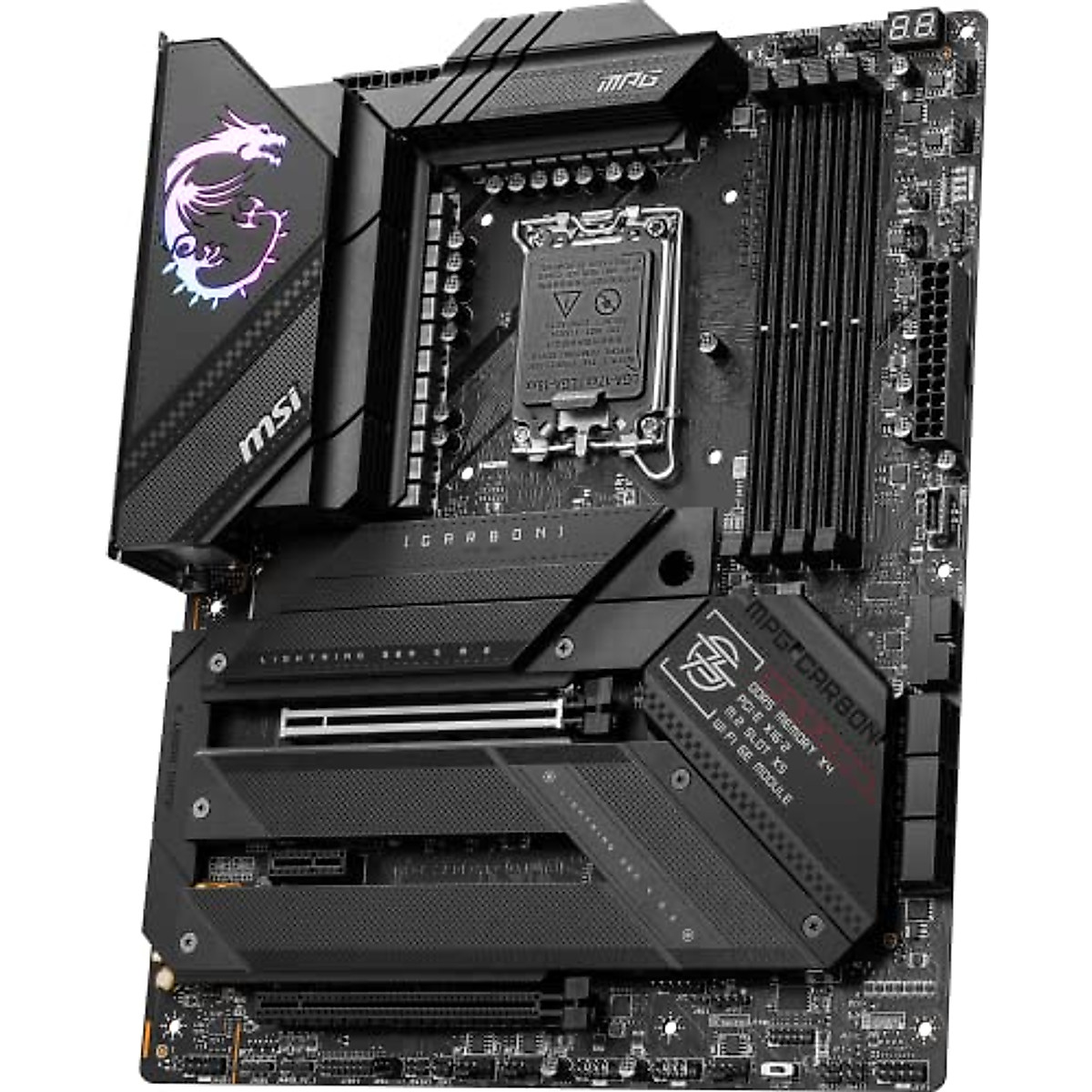 MSI MPG Z790 Carbon WiFi Gaming Motherboard (Supports 12th/13th Gen Intel Processors, LGA 1700, DDR5, PCIe 5.0, M.2, 2.5Gbps LAN, USB 3.2 Gen2, Wi-Fi 6E, ATX)