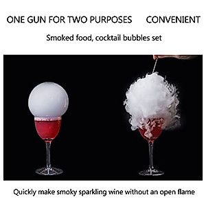 GYQZC Smoke Infuser Cocktails Flavor Blaster Smoker Machine DIY Tools Smoke Bubble Gun Portable Handheld for Meat, Drinks, BBQ, Cheese