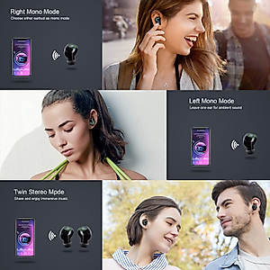 Bluetooth Headphones Wireless Earbuds with Wireless Charging Case IPX7 Waterproof Stereo Headphones in Ear Headset Premium Sound