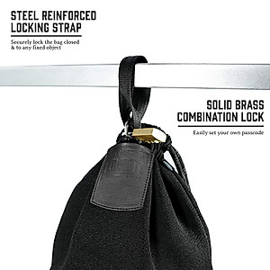 LOCTOTE Flak Sack Ⅱ - Anti Theft Backpack | Cut-Resistant Bag with Double Steel Locking Strap and Lock | Men’s and Women’s Travel Backpack | Safe Travel Bag | Anti-theft Purse | RFID Blocking