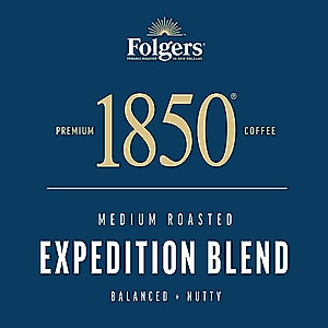 Folgers 1850 Expedition Blend Medium Roast Coffee, 60 Keurig K-Cup Pods