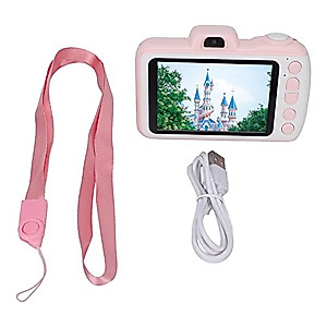 Luqeeg Kids Cartoon Camera, 20MP Children Digital Camera with 3.5In HD Screen, Support Timing Function with 1000mAh Lithium Battery 2000W PX Front and Rear Dual Cameras Design for Home Use