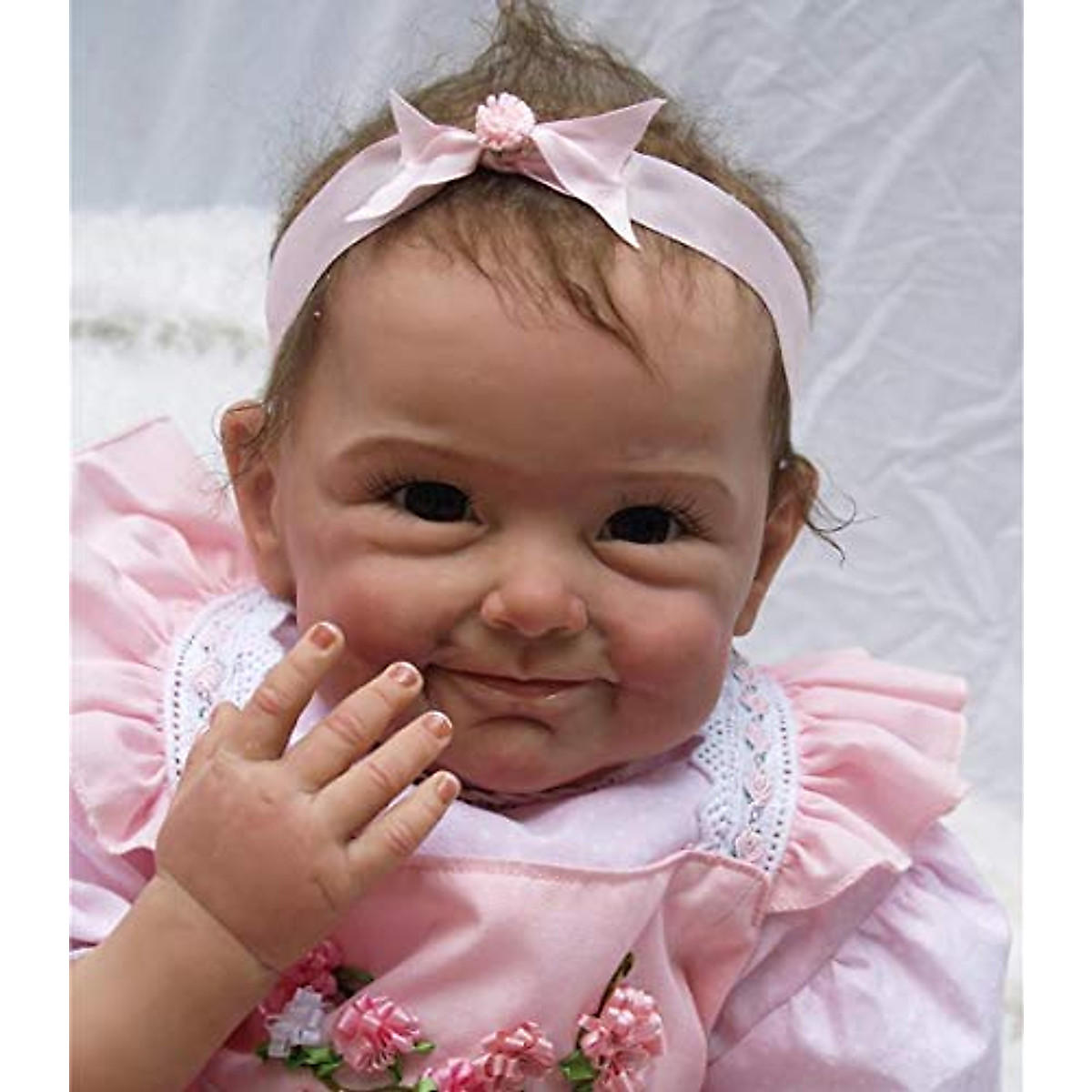 LOVEDOLL Reborn Baby Dolls Girls 22" Reborn Doll Silicone Vinyl Limbs Cloth Body Gift Sets