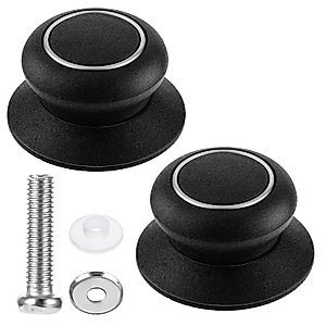 Pot Lid Knob Replacement Knob Universal Pot Lid Knob, Kitchen Cookware Lids Knob, Black Pot Lid Holding Handle Knobs for Kettle Cover Glass Saucepan Lid Pot