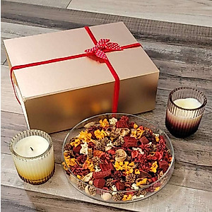 Golden Gift Box With Magnetic Lid