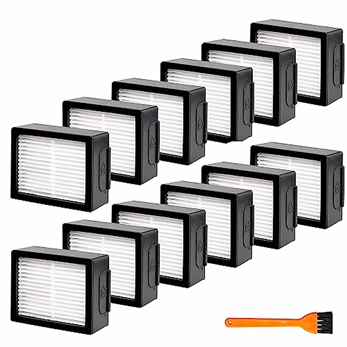 ALSTON HEPA Filter Replacements 12PCS for iRobot Roomba I E & J Series, i7 i7+/plus i3 i3+ i4 i6 i6+ i8 i8+ E5 E6 E7, High Efficiency Roomba Filters with Cleaning Brush…