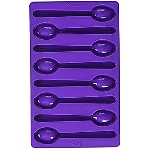 Wilton Spoon-Shaped Silicone Candy Mold, Purple