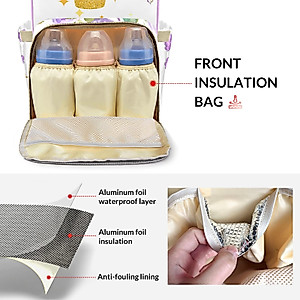 zaaprintblanket Custom Beautiful Butterfly Floral Waterproof Diaper Bag Backpack with Name Personalized Baby Nappy Bags for Women Mommy Girl Gift