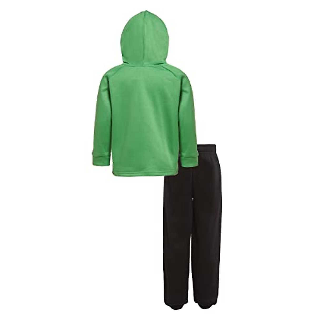 Minecraft Boys 2 Piece Fleece Pants Sets, Pullover Hoodie and Jogger Set for Boys (Green/Grey, Size 4)