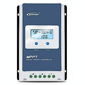EPEVER 10A Solar Charge Controller MPPT Solar Panel Charge Controller 12V / 24V Auto Working Max PV 100V Solar Charge Battery Regulator with LCD Display for Gel Flooded Sealed Lithium Batteries