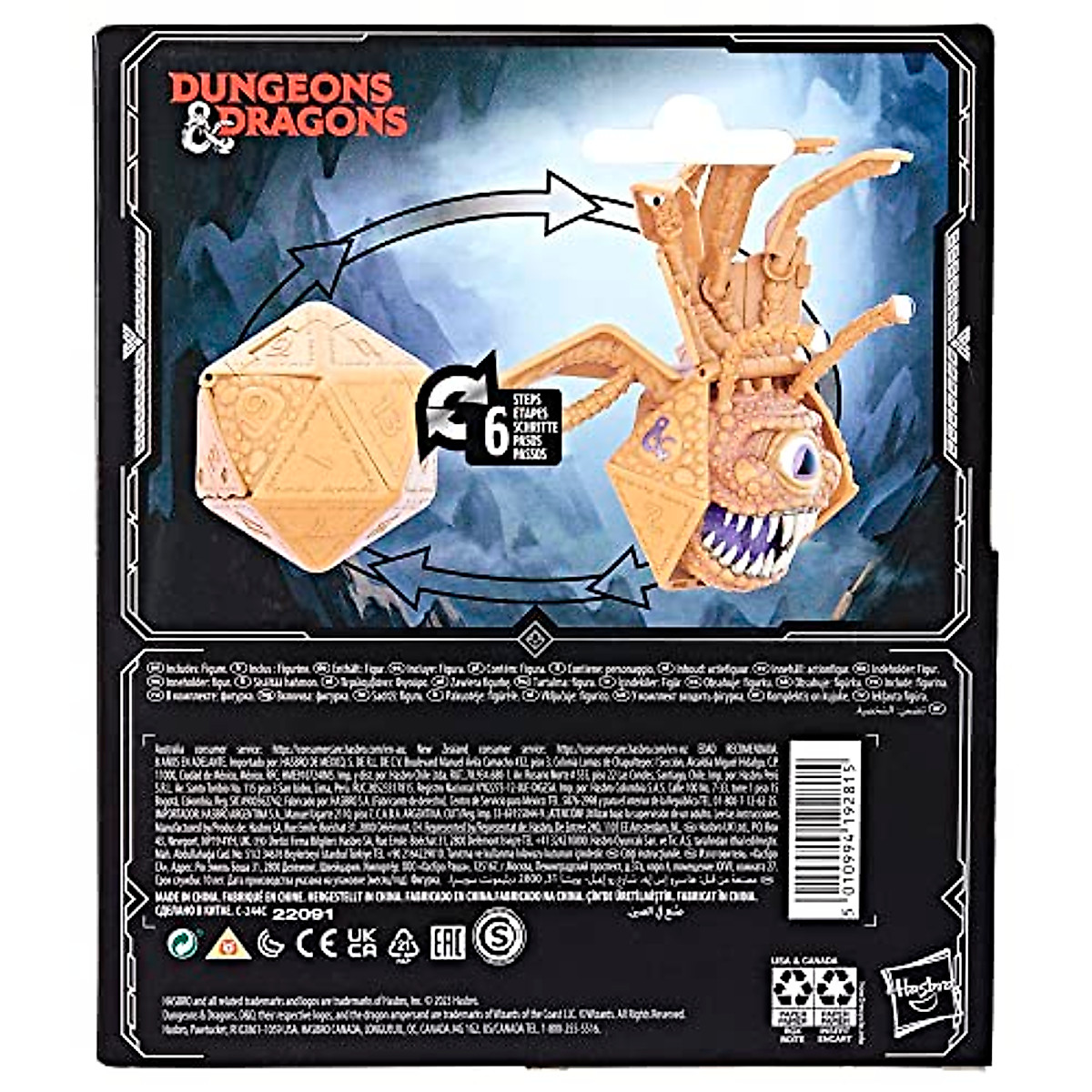 DUNGEONS & DRAGONS Dicelings Beholder Collectible D&D Monster Dice Converting Giant d20 Action Figures Role Playing Dice (F5213) Medium