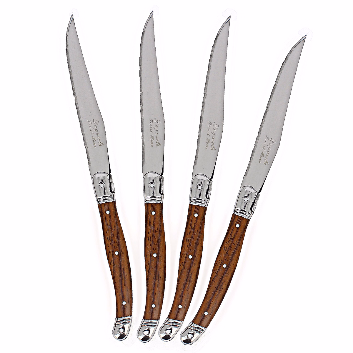 French Home Laguiole Steak Knives, Set of 4 (Wood Grain)