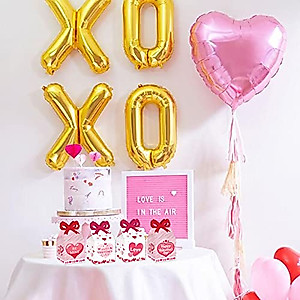 YEXEXINM 24 Pack Happy Valentine's Day Party Goodie Square Favor Gift Boxes, Red Heart Print Party Paper Gift Boxes Treat Bags for Valentine's Day Wedding Anniversary Party Supplies Decoration