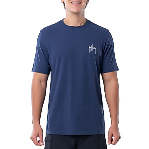 Guy Harvey Men’s Billfish Collection Short Sleeve T-Shirt, Estate Blue/Deep Waters, Large