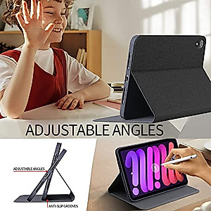 X-level New iPad Mini 6 Case 2021 (6th Generation) Lightweight Slim Protective with Soft TPU Back Stand Cover, Auto Wake/Sleep [Support iPad Pencil Charging] for iPad Mini 6 8.3 Inch