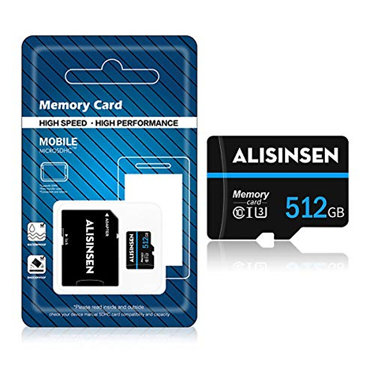 Micro SD Card 512GB Memory Card Class 10 512GB TF Card High Speed Compatible Computer Camera and Smartphone,TF Memory Card with a SD Card Adapter