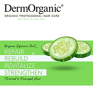 DermOrganic Organic Cucumber Curl Care – Sulfate Free, Color Safe, Hydrating – Shampoo – 17oz