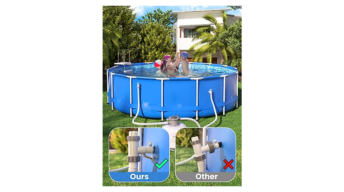 POOLHACKER Pool Plunger Valve Plus for Above Ground Pool- Pool Pipe ...