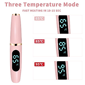 Heated Eyelash Curler, Heated Lash Curler Electric Eyelash Curler with Comb 3 Temp Settings for Makeup Tools for Achieving A Natural Curl and Long Lasting Eyelashes, Designed for Women, Pink，A