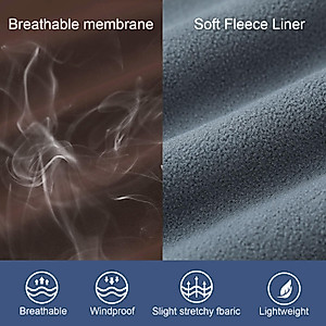 CREATMO US Adult Rain Jackets For Men Weatherproof With Hood Packable Windbreaker Jackets All Weather Coats Brown L