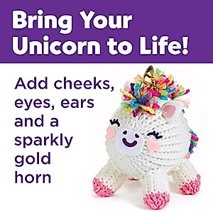 Creativity for Kids Quick Knit Loom Unicorn Plushie - Knitting Craft Kit for Kids - Create a DIY Unicorn Plush Toy