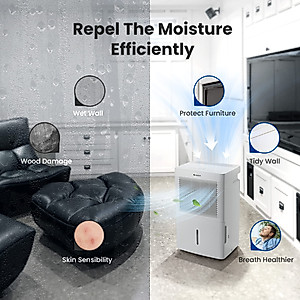 Gree Dehumidifier 50 Pint with Pump for up to 4500 Sq.ft, Energy Star Dehumidifier for Bathroom, Basement, Bedroom. Intelligent Humidity Control, LED Control panel, Quiet Design, Continuous Drainage