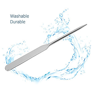 Stainless Steel Makeup Spatula, Liquid Foundation Spatula Stainless Steel Ergonomic Nail Art Stirring Tool Makeup Artist Makeup Tool