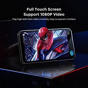TIMMKOO MP3 Player with Bluetooth, 4.0" Full Touchscreen Mp4 Mp3 Player with Speaker, Portable HiFi Sound Mp3 Music Player with Bluetooth, Voice Recorder, E-Book, Supports up to 512GB TF Card (Black)